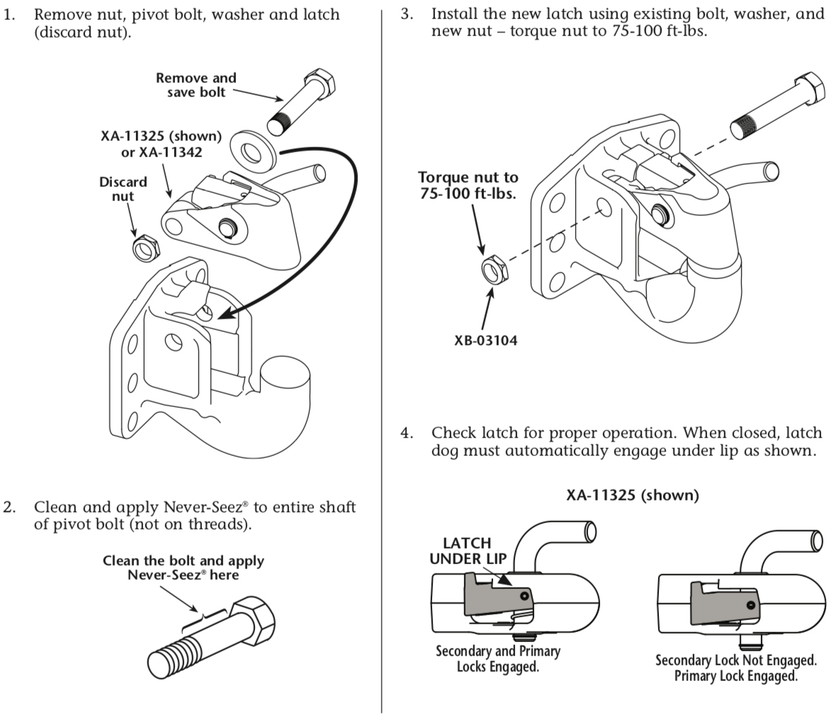 Pintle Hook Jaw Top To Suit PH300 - SAF Holland