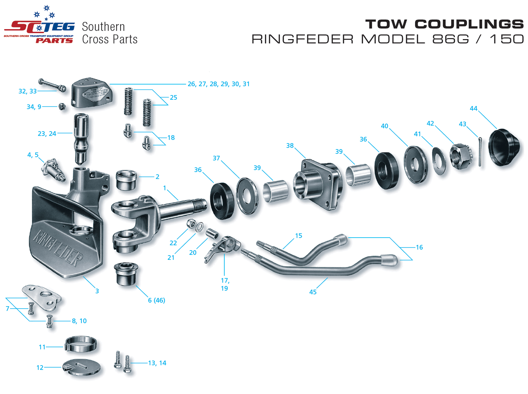 Ringfeder 40mm Wear Pad Kit | Truck and Trailer Spares