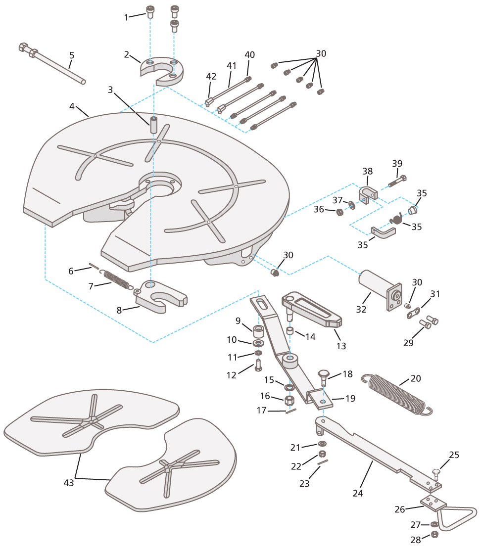 Turntable Lube Plate - Fuwa K-Hitch Fleet Master - 2 Piece