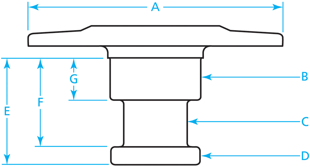 50mm Weld In King Pin, Suit 10mm Skid Plate - SAF